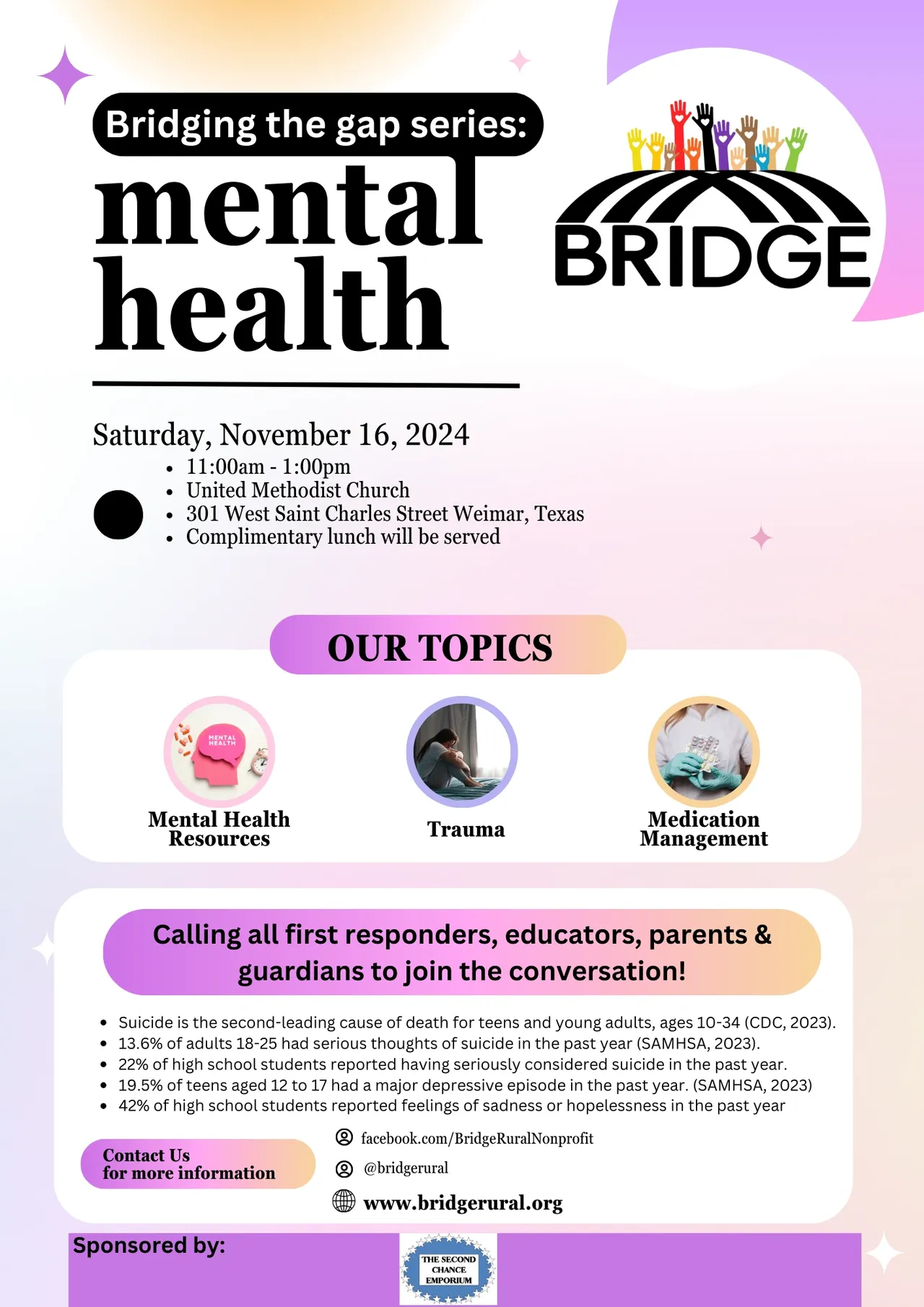 Bridging the Gap Series: Mental Health 11/16/24 - BRIDGE